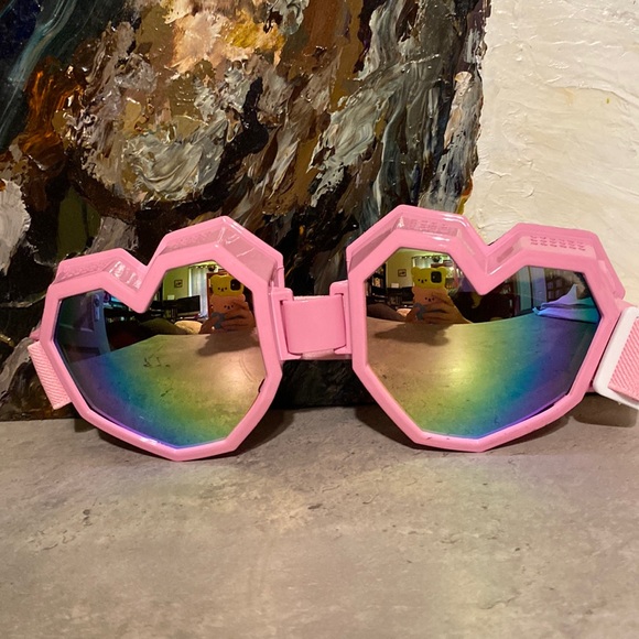 Barbie | Accessories | Barbie Pink Heart Festival Rave Goggles | Poshmark